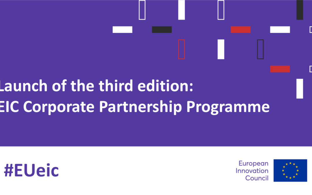 EIC announces the reinforcement of the EIC Corporate Partnership Programme to promote ...
